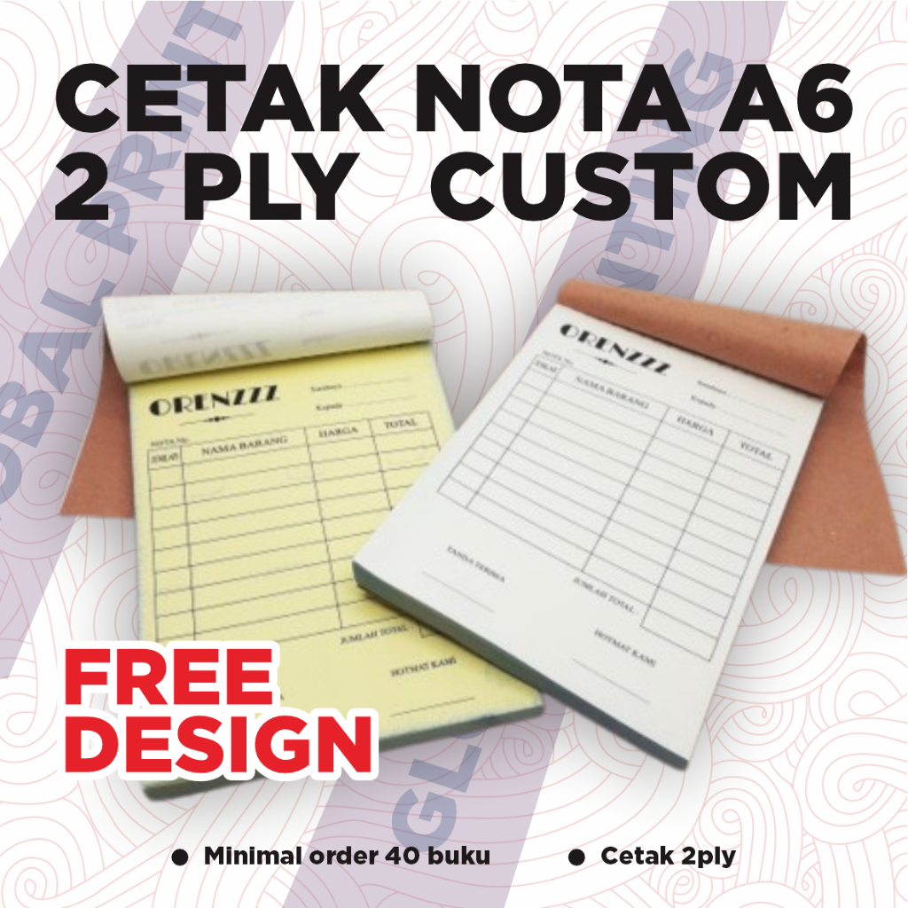 Jual Cetak Nota 2 Ply Custom Ukuran A6 | Shopee Indonesia