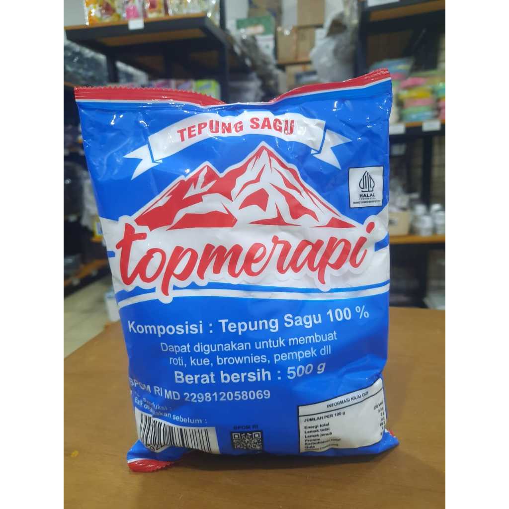 Jual Tepung sagu topmerapi 100% tepung sagu 500 gram | Shopee Indonesia