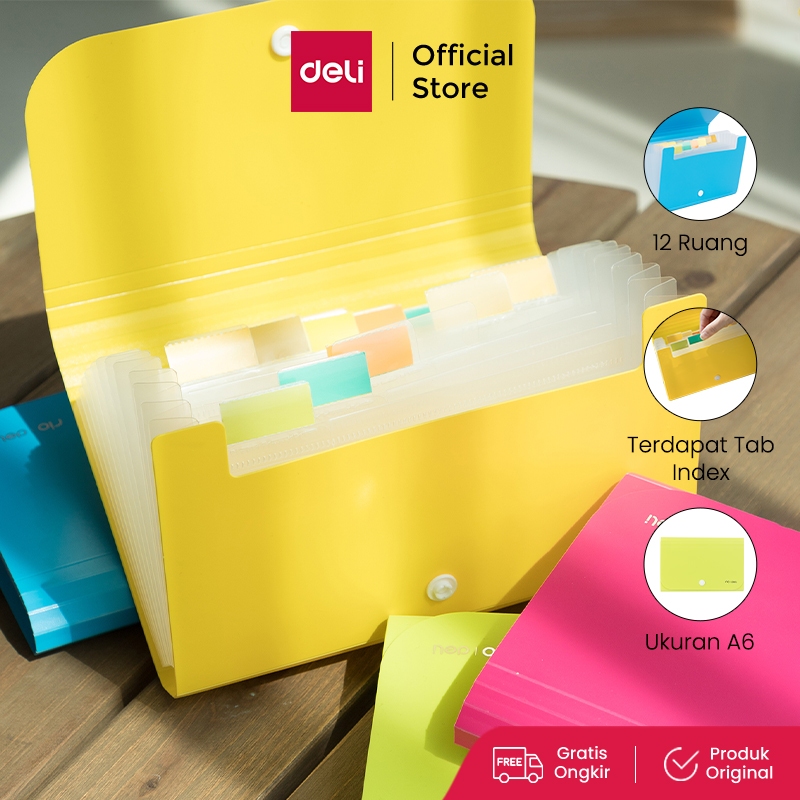 Jual Deli Expanding File A6 12 Pembagi dengan tab index untuk ...