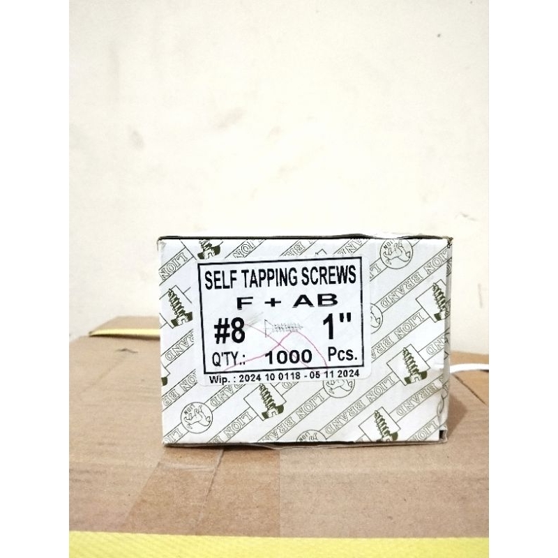 Jual SEKRUP TAPPING FAB 8X1 ( 2,5 CM) BOX MOON LION KEPALA RATA)/SELF ...