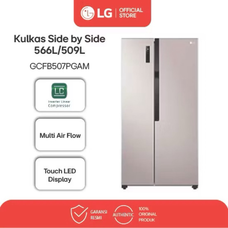 Jual Invoice LG Kulkas Side By Side Refrigerator GCFB507PGAM | Shopee Indonesia