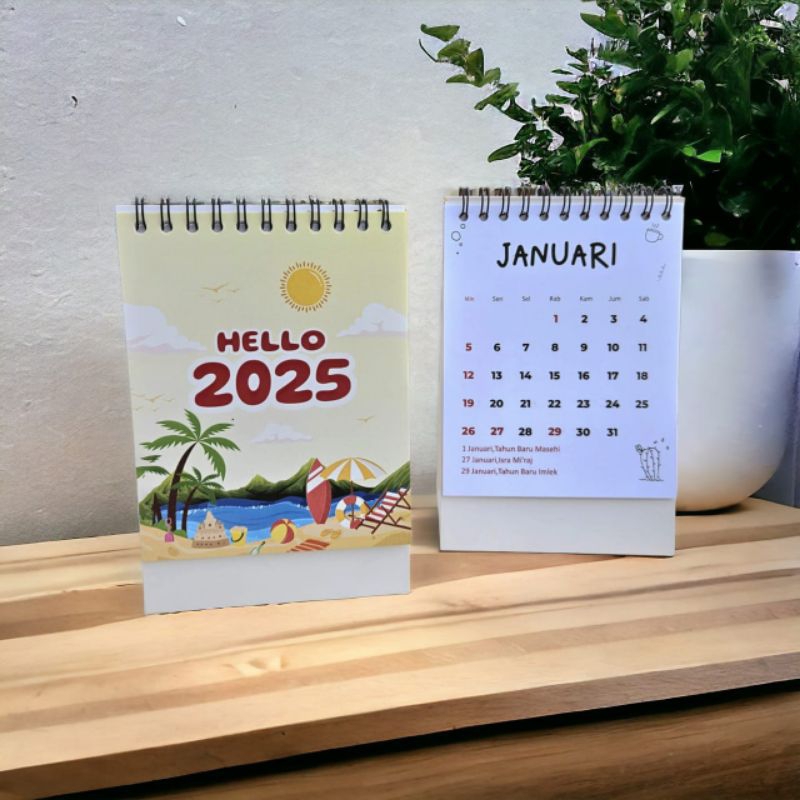 Jual ( PROMO ) NEW DESIGN KALENDER 2025 / KALENDER MEJA A6 / KALENDER ...