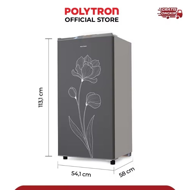 Jual POLYTRON Kulkas 1 Pintu Metallic Series 170 Liter - PRB 177TY ...