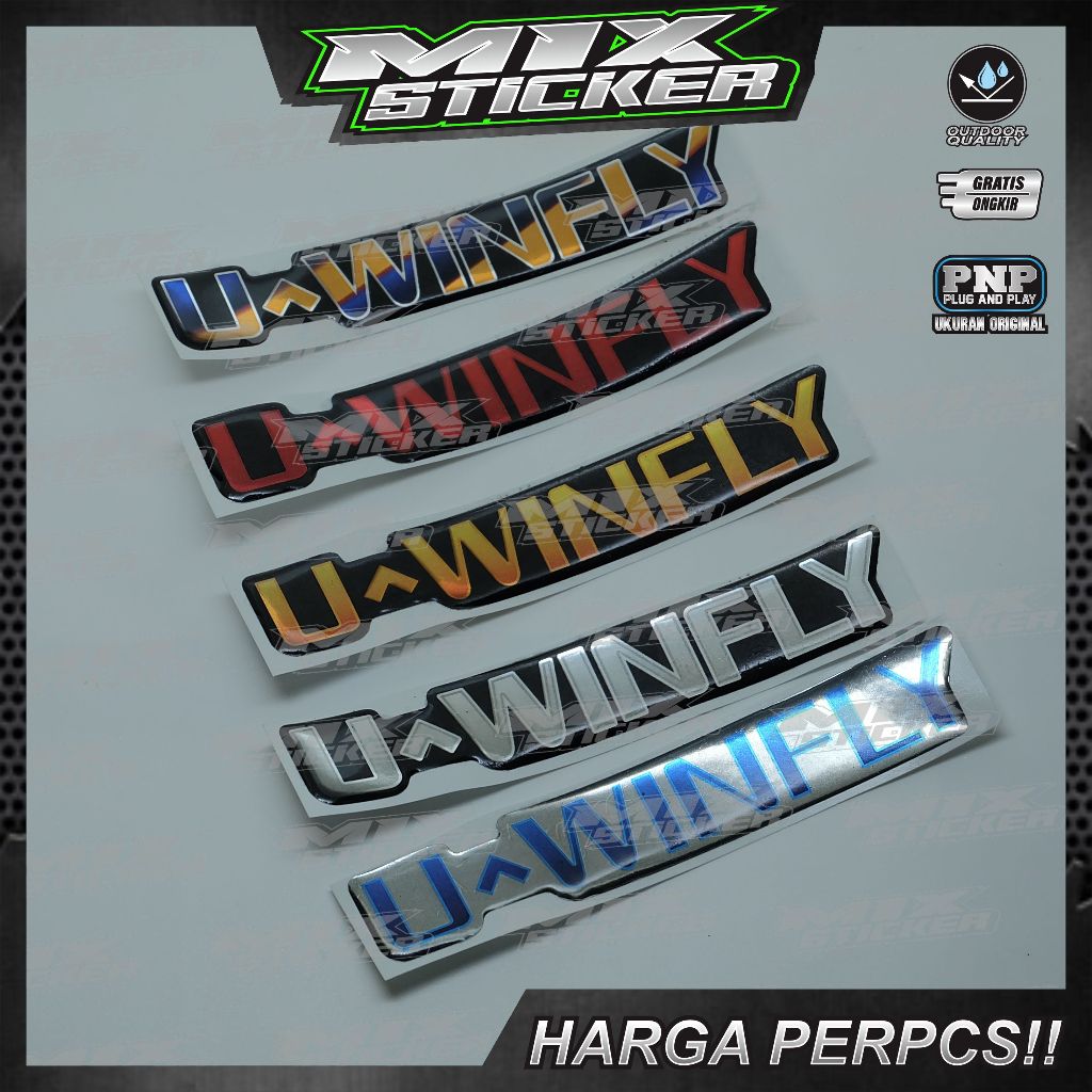 Jual emblem timbul logo uwinfly | emblem logo new uwinfly | emblem ...