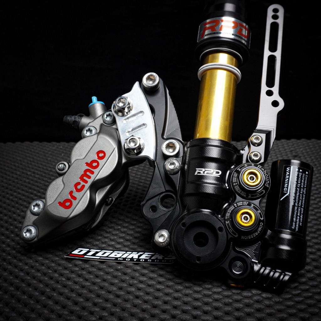 Jual BREKET CNC NMAX Aerox SHOCK USD RPD ( Untuk KALIPER axial 4P 4 ...