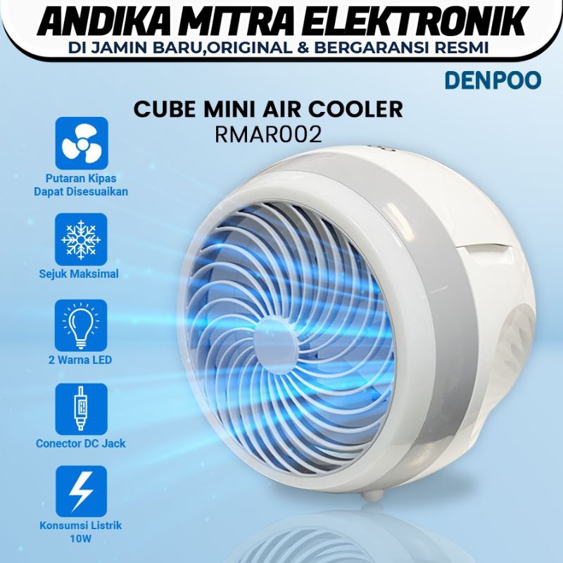 Jual Denpoo mini Air Cooler Penyejuk Ruangan Kipas Portabel - RMAR 02 ...