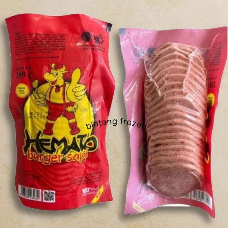 Jual Burger Sapi Hemato 280g | 250g | Shopee Indonesia