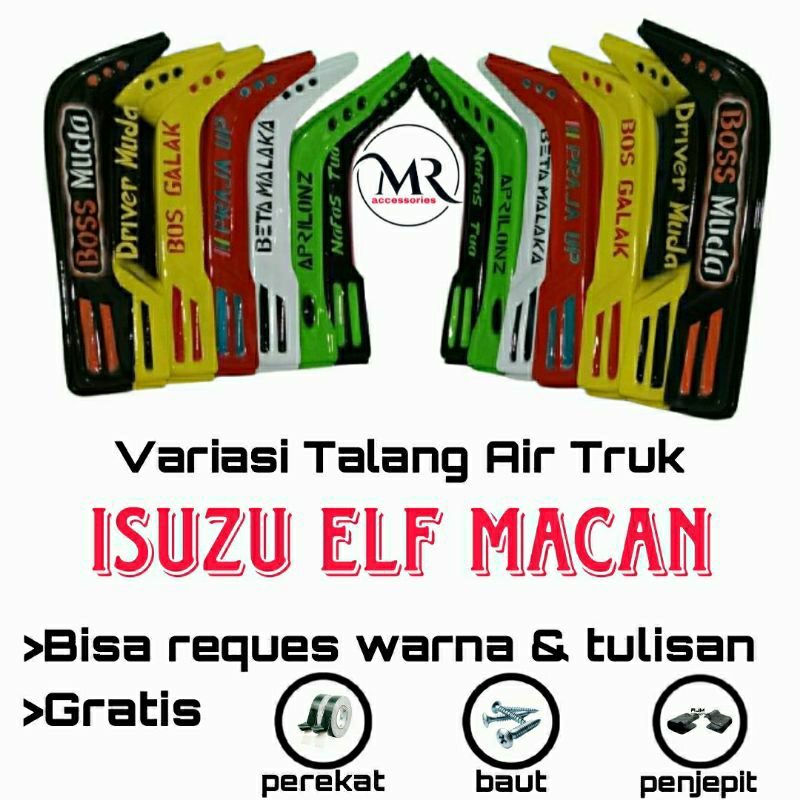 Jual 1 SET (2 PCS) TALANG AIR PINTU TRUK ISUZU ELF MACAN + (KLIP ...