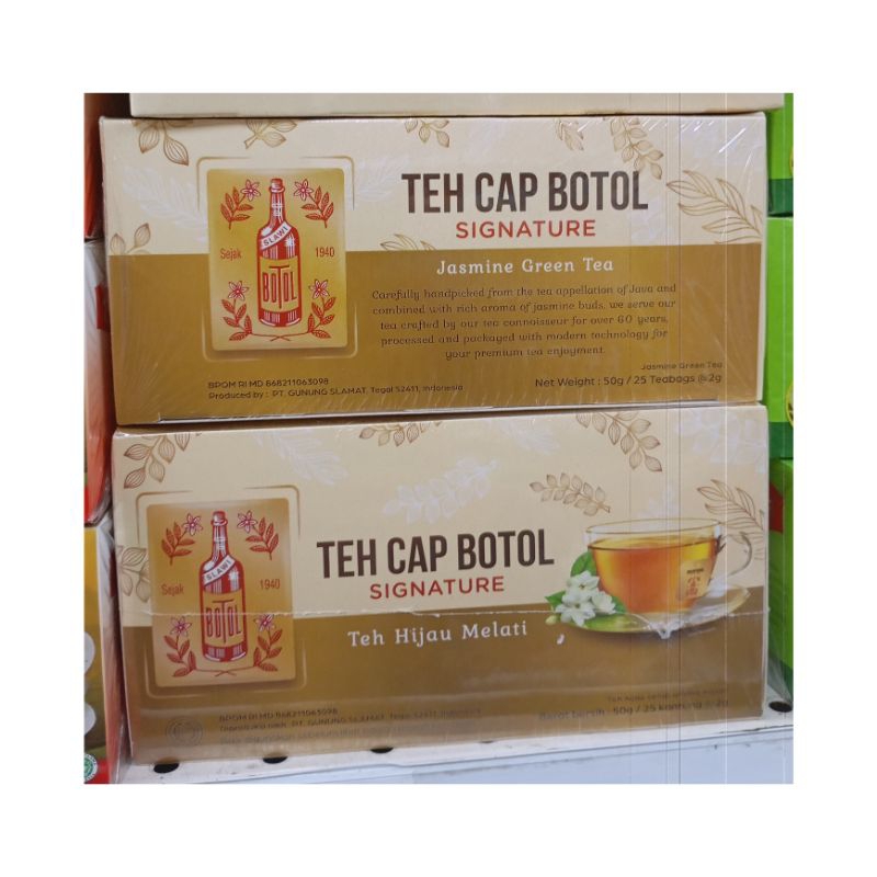 Jual TEH CAP BOTOL SIGNATURE TEH HIJAU MELATI 25S | Shopee Indonesia