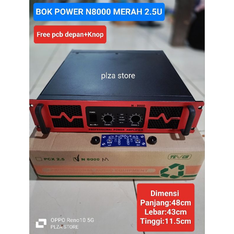 Jual Bok power amplifier N8000 warna merah2.5U 2chanel plat tebal bok model Built up | Shopee ...