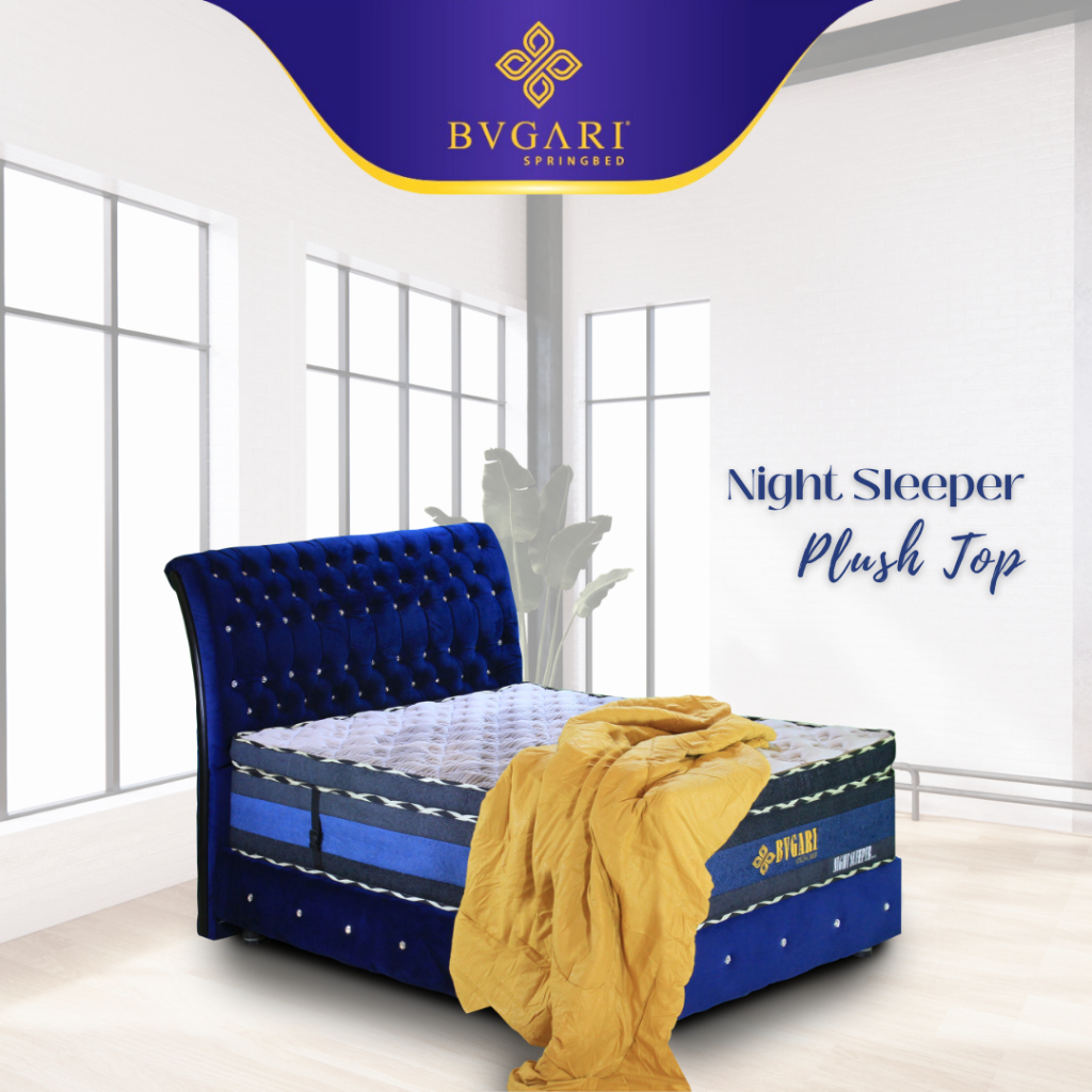 Jual BVGARI Springbed Night Sleeper Plushtop Fullset Lengkap ...