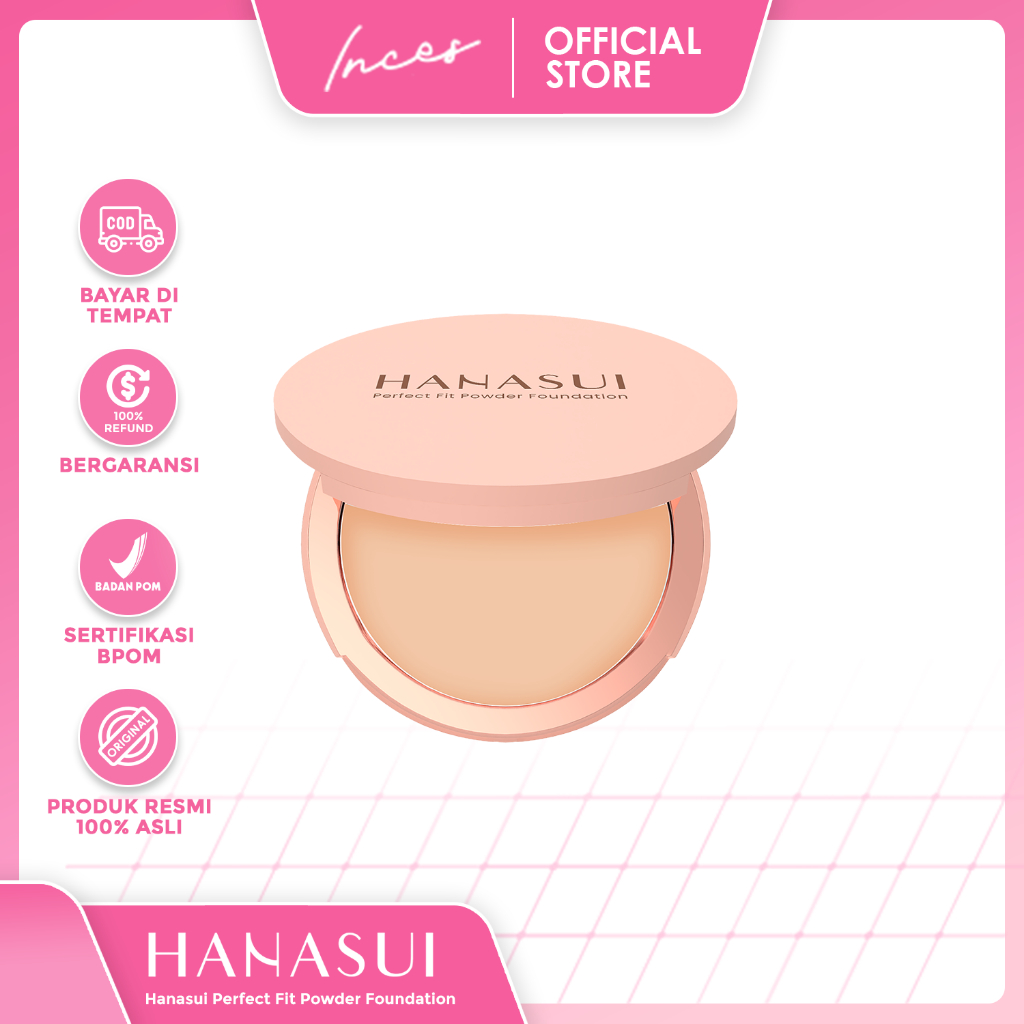 Jual 𝓲𝓷𝓬𝓮𝓼 - Hanasui Perfect Fit Powder Foundation | Shopee Indonesia