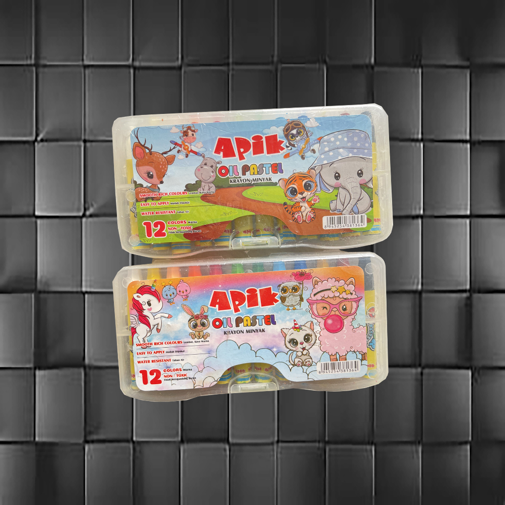 Jual Crayon Minyak Oil Pastel Merk APIK 12 Warna Murah | Shopee Indonesia