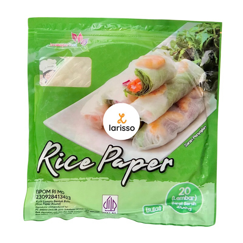 Jual Java Super Food Rice Paper 20 Lembar - Kulit Lumpia Bulat - Kulit ...