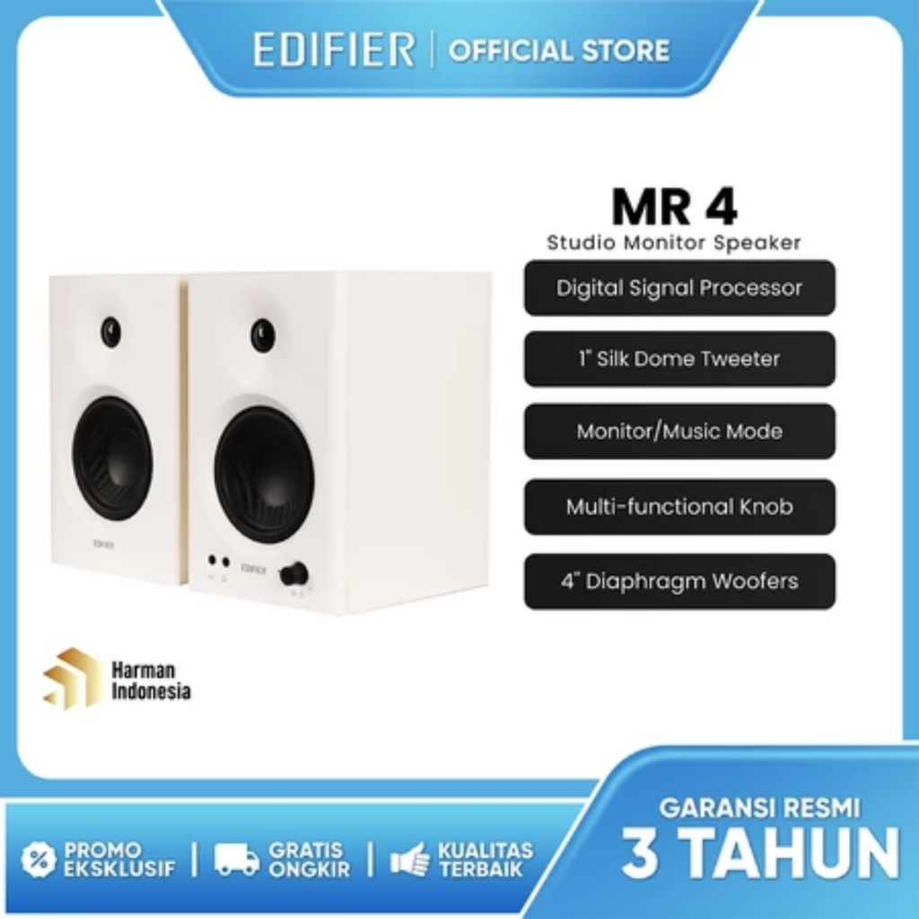 Jual Edifier MR4 / MR 4 Powered Studio Monitor Speakers Active Speaker | Shopee Indonesia