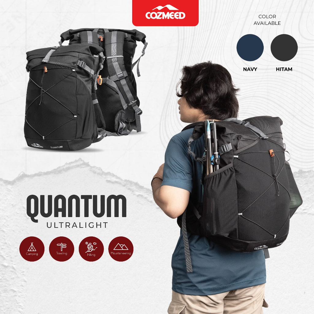 Jual Cozmeed Tas Gunung Carrier Ultralight 36 + 5 Liter Ripstop Ringan ...