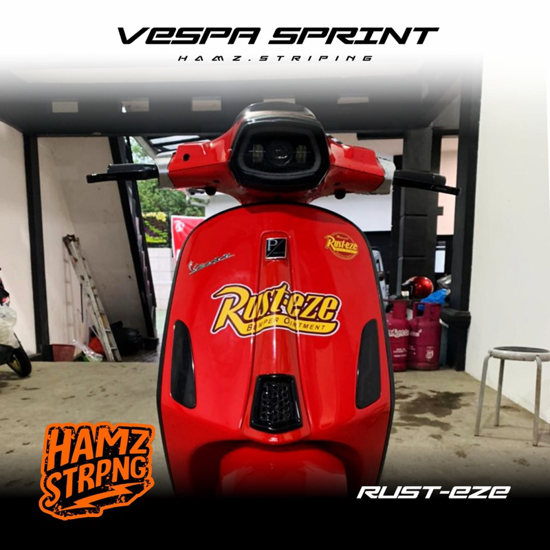 Jual Striping Transparan Vespa Matic Sprint Type Cars 95 Rusteze Livery ...