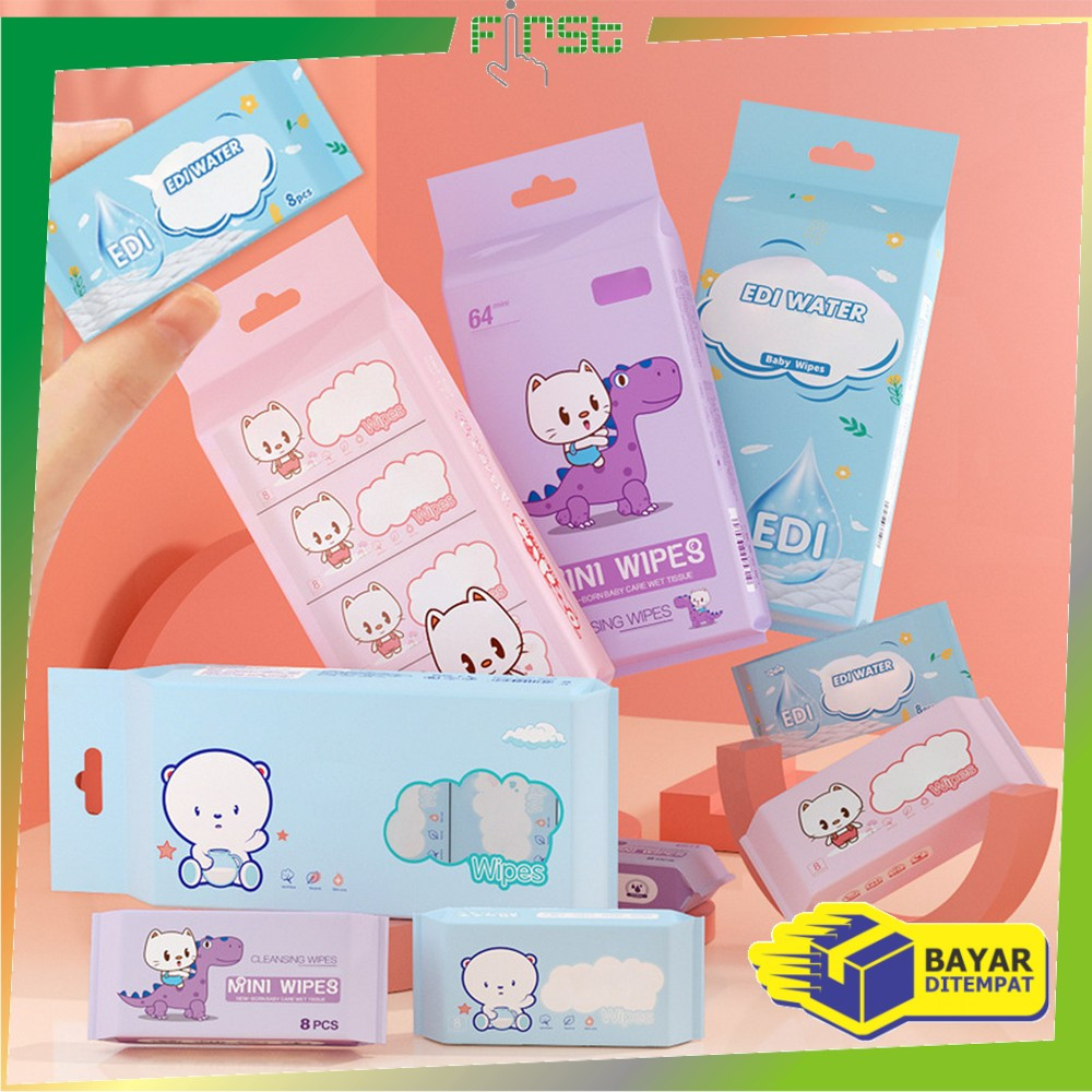 Jual FH-C949 Tissue Basah Mini Karakter Travel 8in1 / Tisue Basah Bayi ...