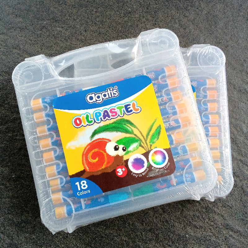 Jual Crayon Oil Pastel Agatis 18 Warna ( Set ) [ Original ] | Shopee ...