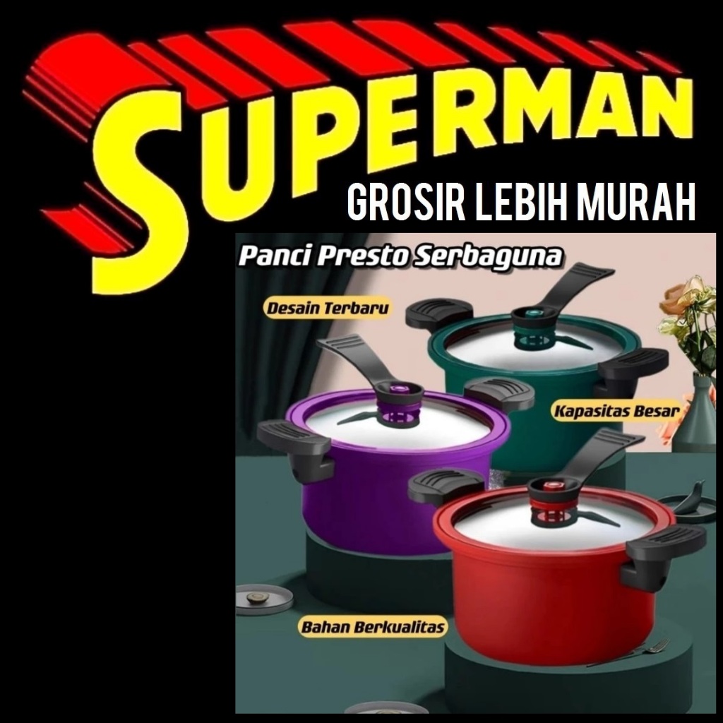 Jual PANCI PRESTO daging 3.5l anti lengket teflon pot micro pressure ...