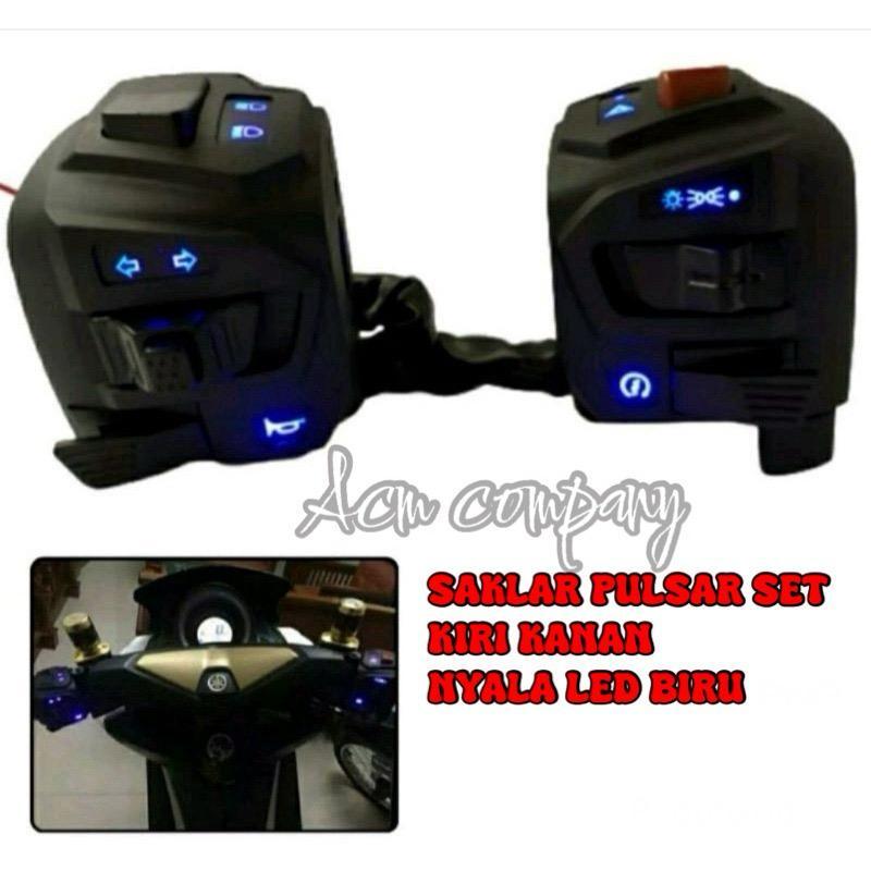 Jual SAKLAR SET HOLDER PULSAR LED BIRU PNP NMAX / SAKLAR FULSAR SET ...
