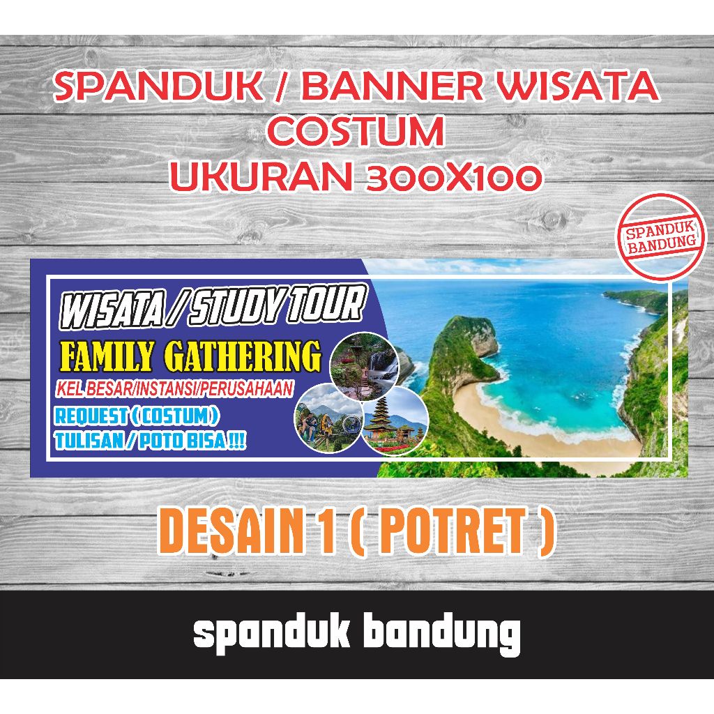 Jual SPANDUK / BANNER WISATA STUDY TOUR COSTUM ( FREE DESAIN ) | Shopee ...