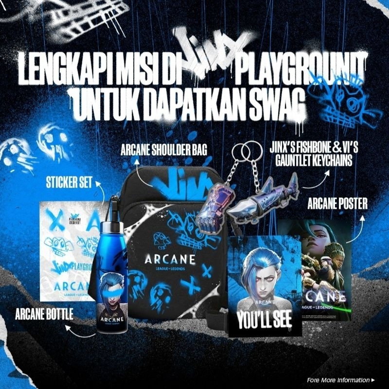 Jual Arcane Jinx Playground Merch set | Shopee Indonesia
