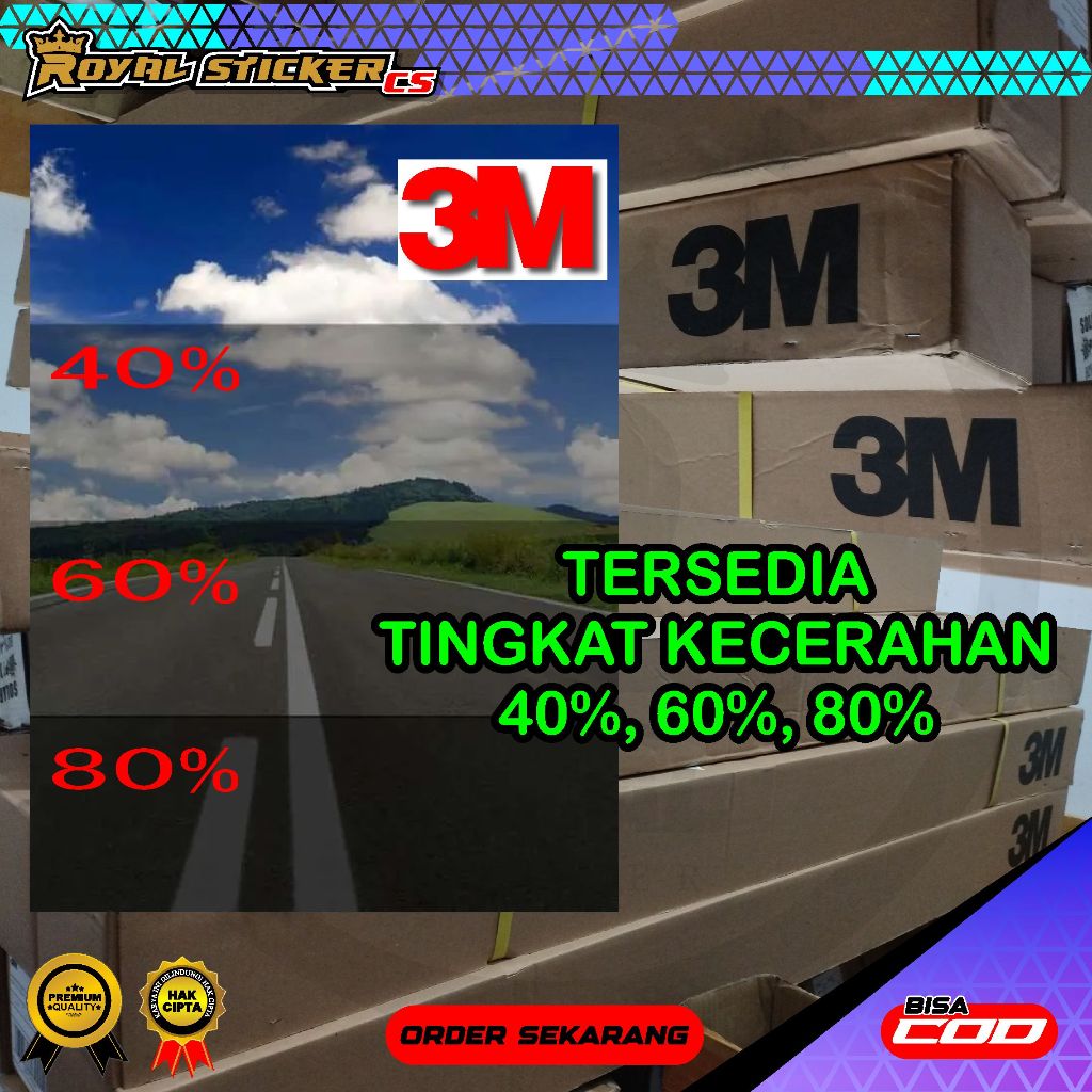 Jual KACA FILM 3M BLACK BEAUTY 40% 60% 80% | Shopee Indonesia