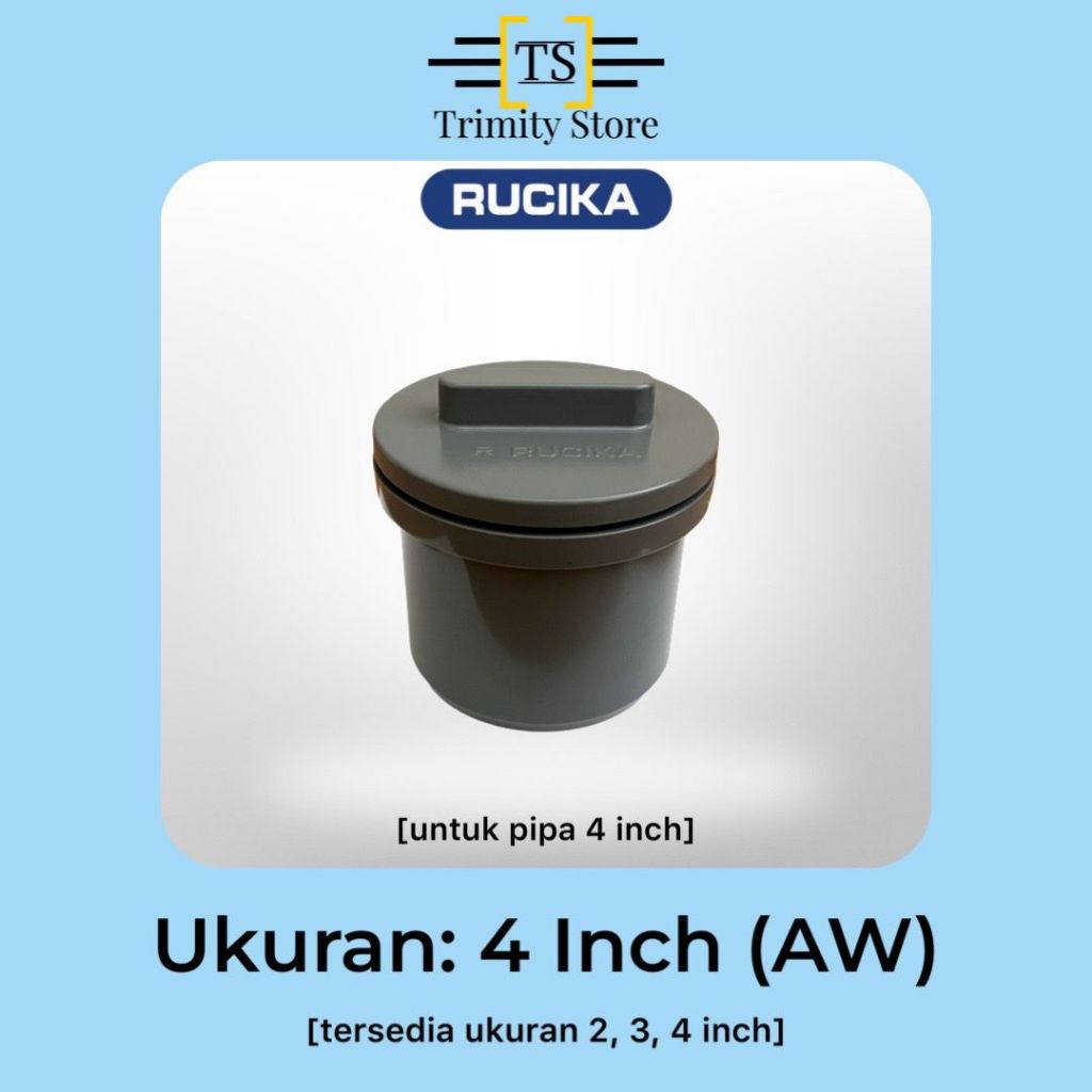 Jual RUCIKA Clean Out / Tutup Septic Tank PVC (AW) Ukuran 4 Inch [CO-AW ...