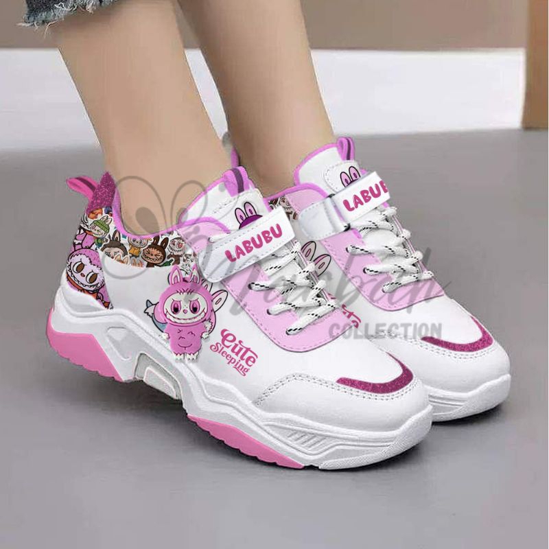 Jual sepatu anak perempuan yang sedang viral gambar boneka labubu 02 ...
