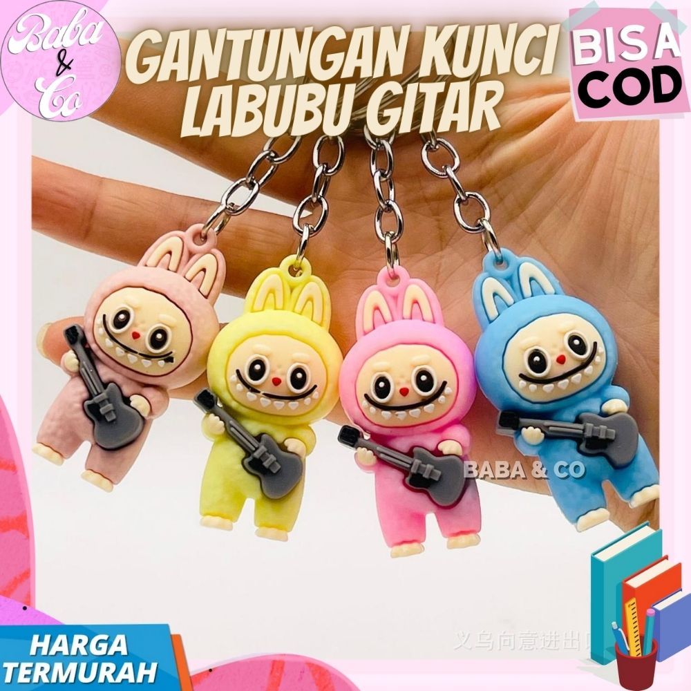 Jual GANTUNGAN KUNCI LABUBU GITAR KEYCHAIN LABU LABU GUITAR LUCU UNIK ...