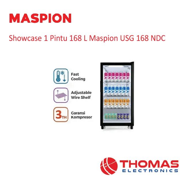 Jual Showcase 1 Pintu 168 Maspion USG168NDC 168NDC USG 168 ND C Lemari ...