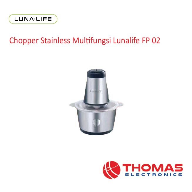 Jual Food Chopper Stainless Steel 2 Liter Lunalife FP02 FP 02 Food ...