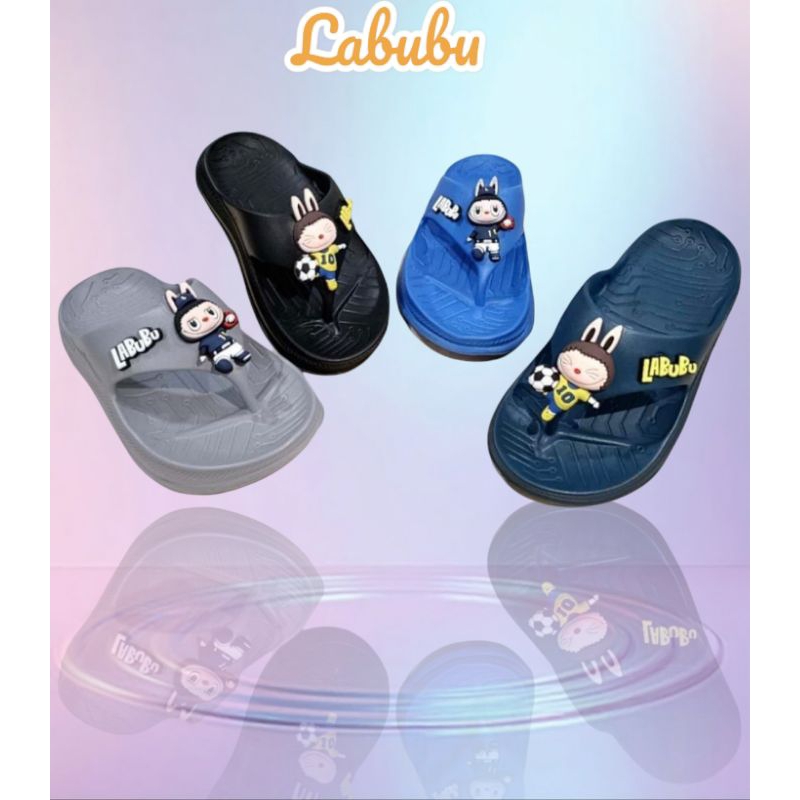 Jual Sandal japit labubu anak, sandal karet labubu, sandal anak labubu ...