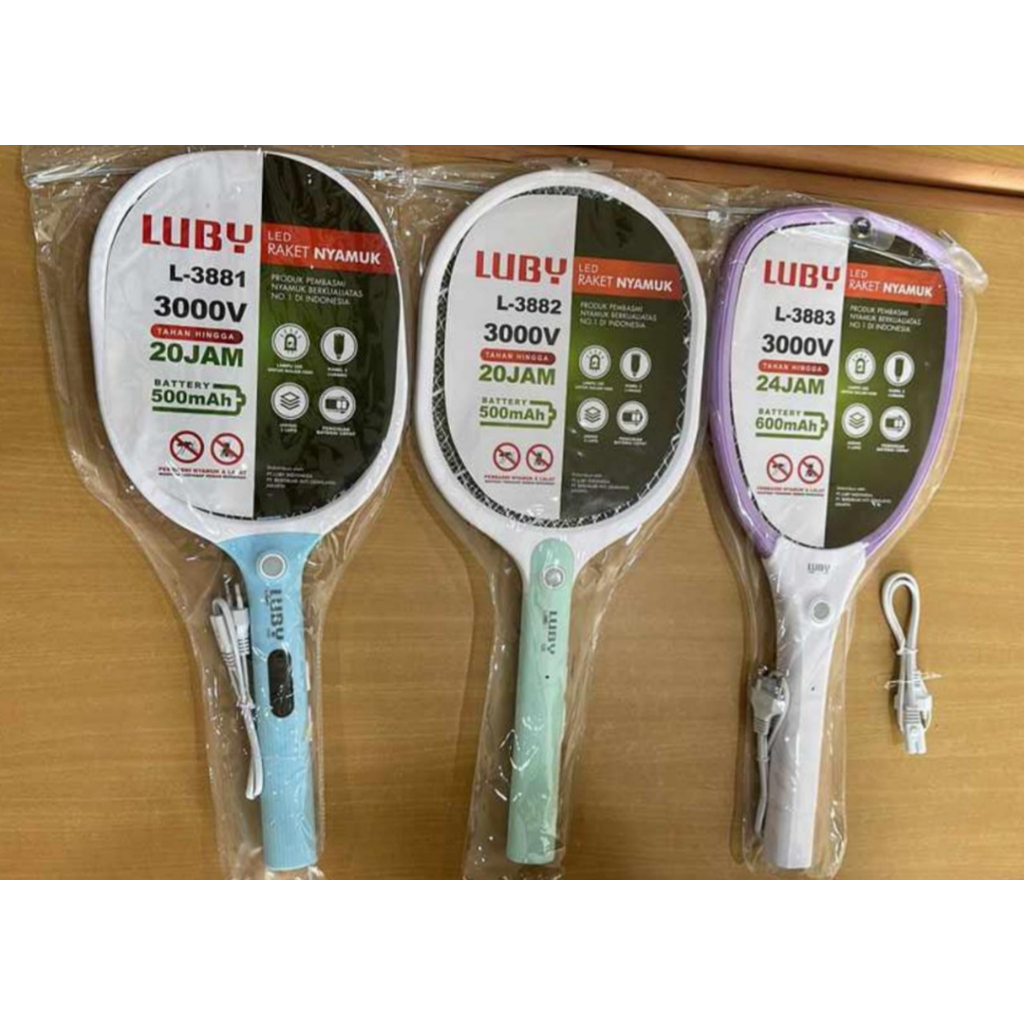 Jual LUBY Raket Nyamuk L-3881 L-3882 L-3883 L-3886 / Raket Nyamuk Luby ...