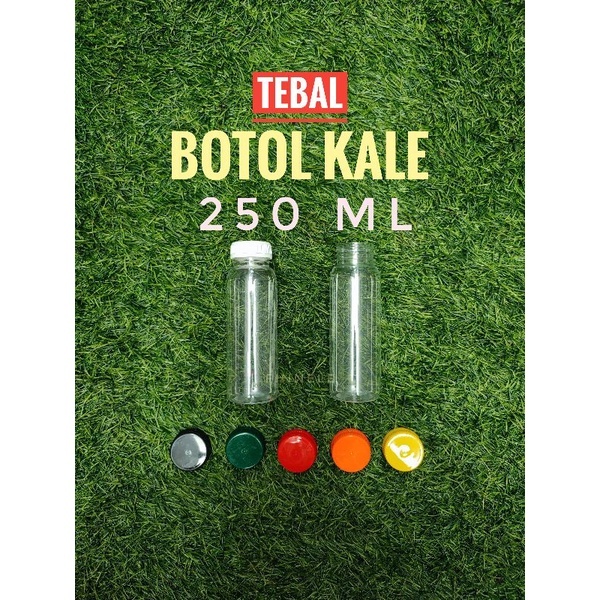 Jual HSM - (1 Ball) isi 100 Botol Kale 250ml Plastik Tebal Tutu Lebar ...