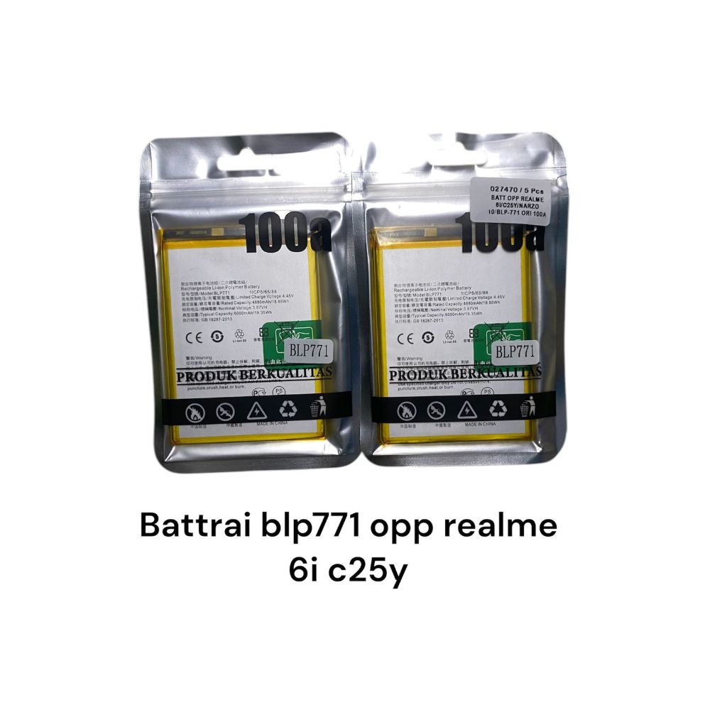 Jual Baterai realme blp771 / blp-771 6i c25y narzo 10 original 100% ori ...