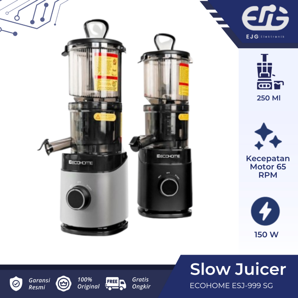 Jual Ecohome Slow Juicer Simplicity Grid ESJ 999 SG Pengekstrak Buah ESJ999SG | Shopee Indonesia