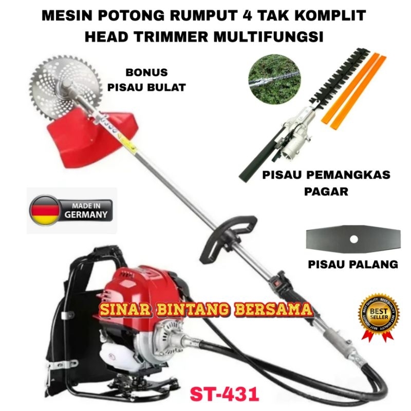 Jual MESIN POTONG RUMPUT 4 TAK GX-31 MULTIFUNGSI KOMPLIT PISAU ...