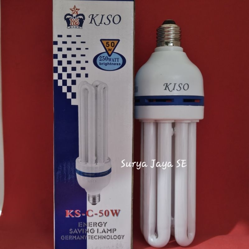 Jual Lampu Hemat Energi 4U 50 Watt Kiso KS-C-50W Cahaya Putih | Shopee Indonesia