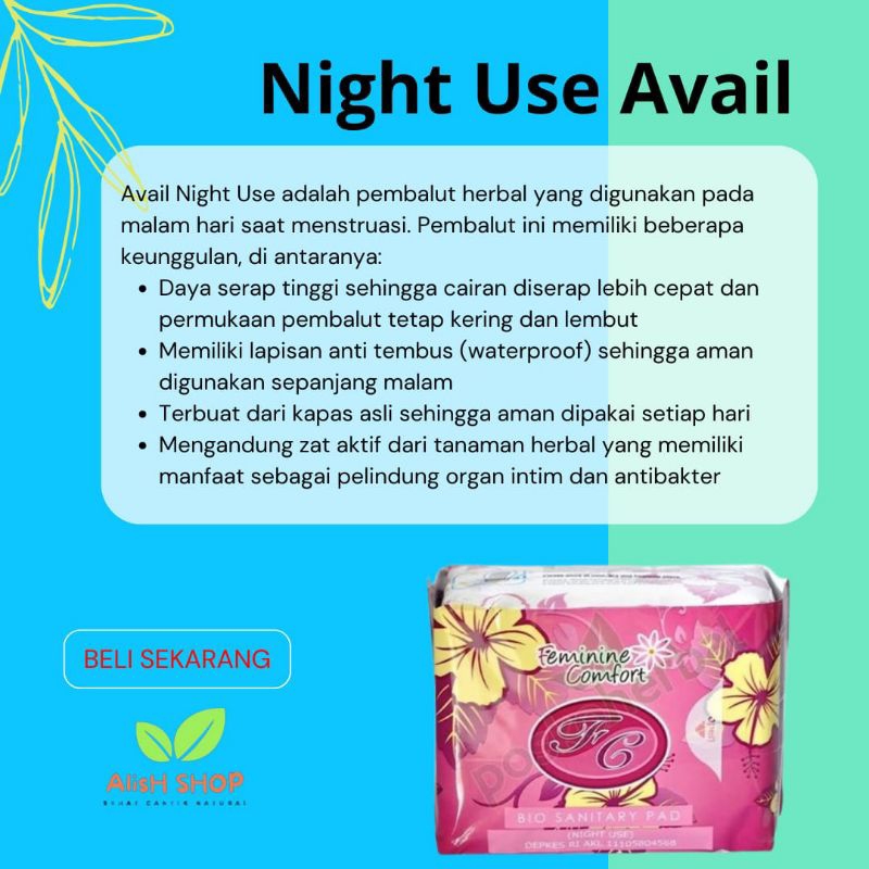Jual NIGHT USE AVAIL - Warna Merah (EXP 2026 / 2027) | Shopee Indonesia