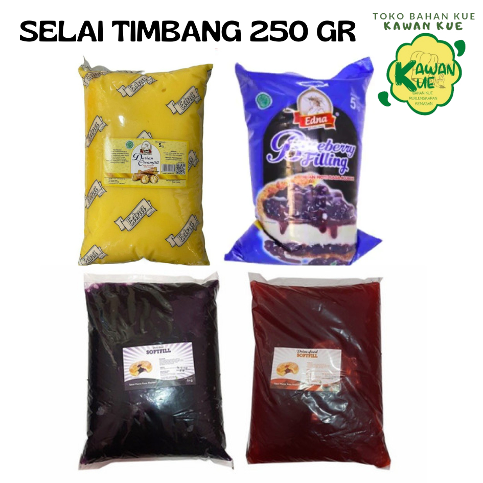 Jual Selai Isian Kemasan Timbangan 250 gr - Selai EDNA - Selai SOFTFIL ...
