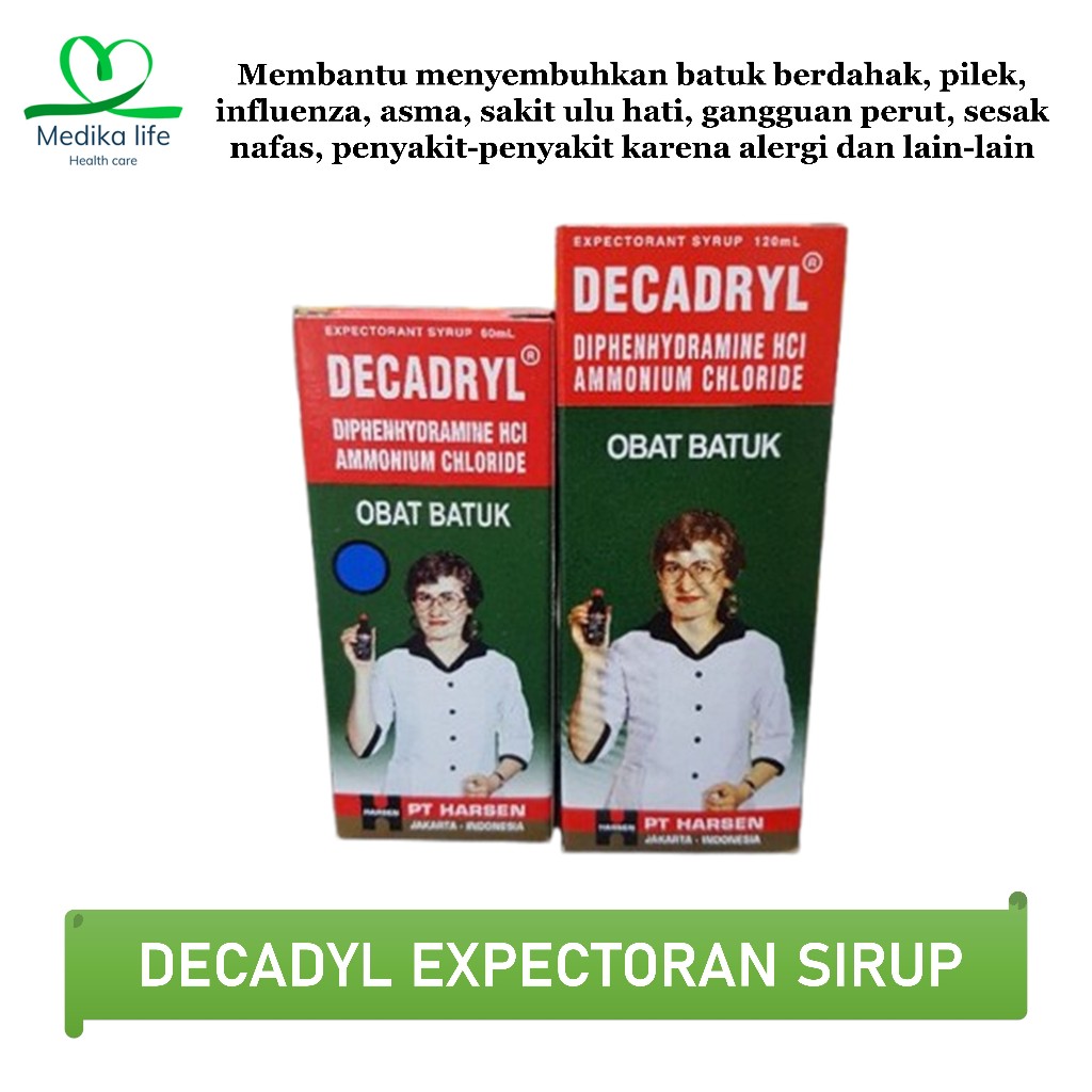 Jual DECADRYL EXPECTORANT SIRUP 60 ML Obat Batuk Berdahak/Pilek/Flu ...