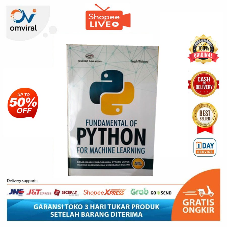 Jual Buku Coding Pemrograman Judul Fundamental of Python for machine learning Teguh Wahyono ...