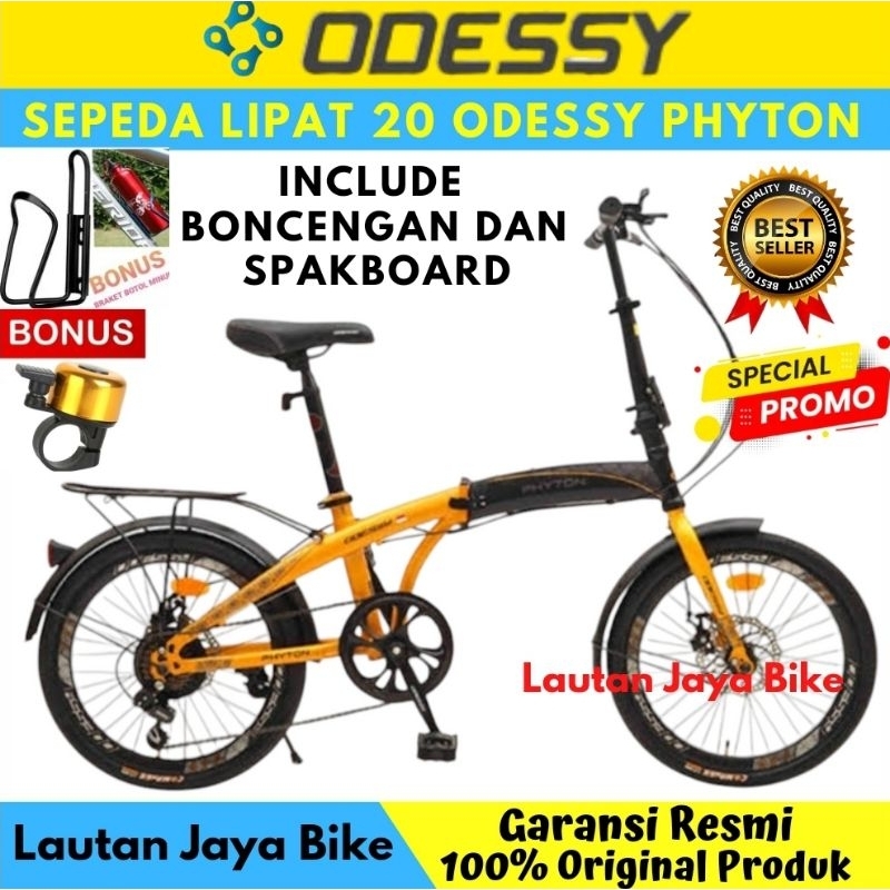 Jual Sepeda lipat 20 Odessy Phyton Boncengan Operangigi 7 speed Rem Discbrake New | Shopee Indonesia