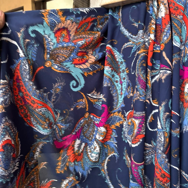 Jual Kain Sifon Ceruty Motif Premium - kain bahan motif keong - kain ...