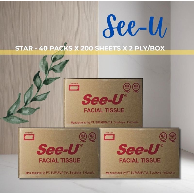Jual TISSUE SEE U FACIAL STAR 200 SHEET (PER BOX) - ISI40 PACK | Shopee ...