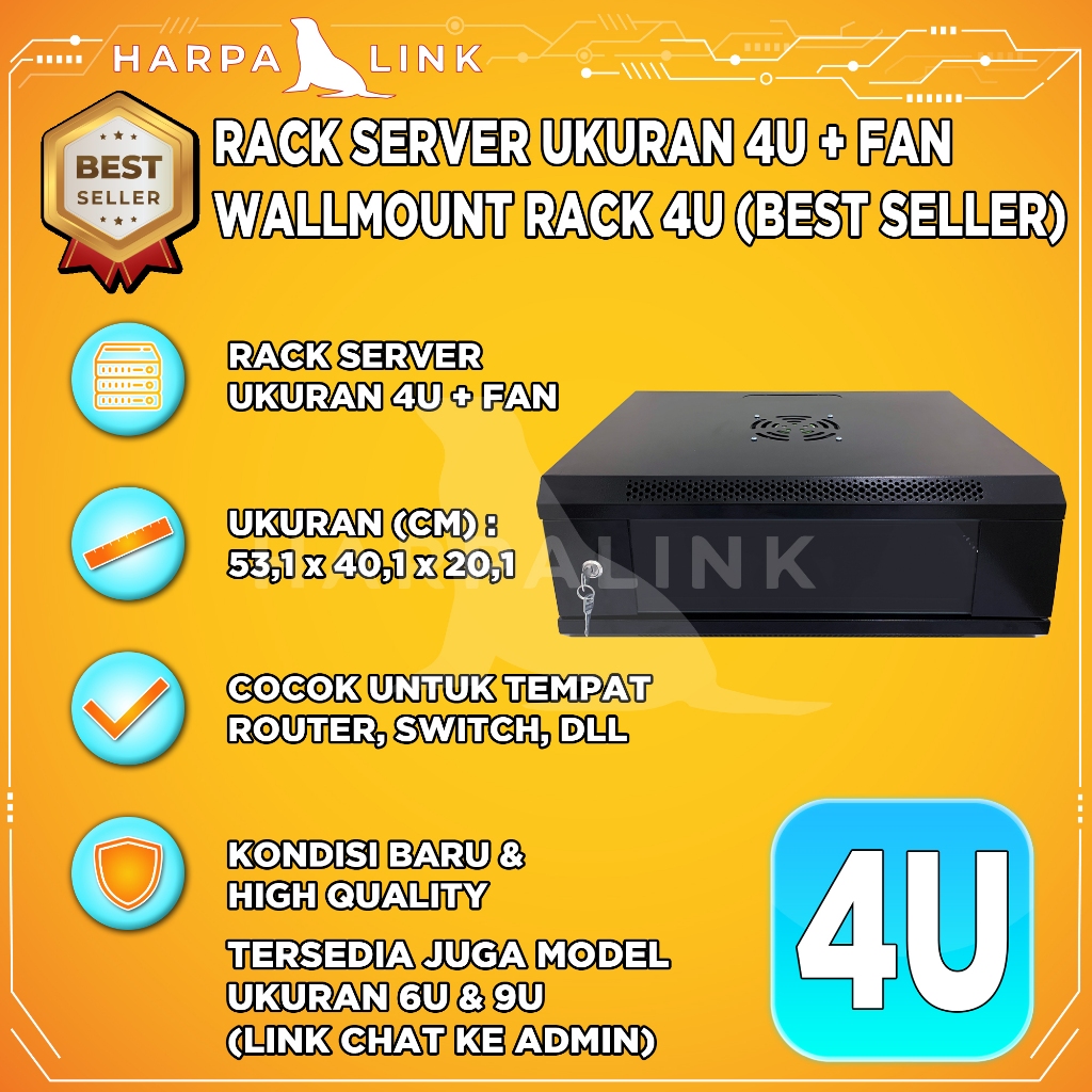 Jual Wallmount Rack Server 4U / Wallmount Rack 4U / Rak Server Ukuran ...