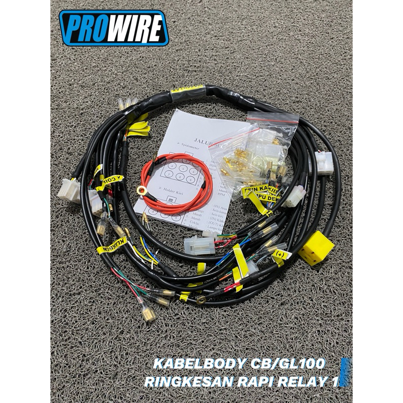 Jual KABEL BODY CB/ GL100 RINGKESAN RAPI SET HOLDER RELAY 1 | Shopee ...