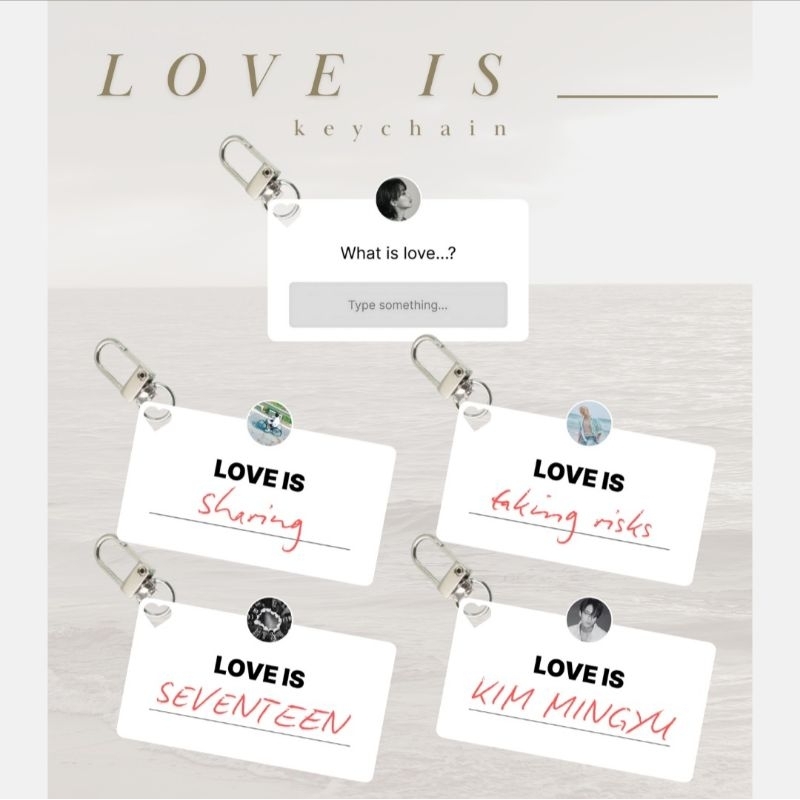 Jual [BACA DESKRIPSI] "LOVE IS ___" Keychain What is Love SVT Love ...